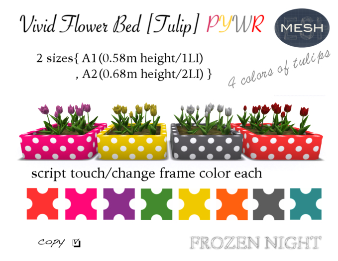 Second Life Marketplace - FN*Vivid flower bed [Tulip] PYWR
